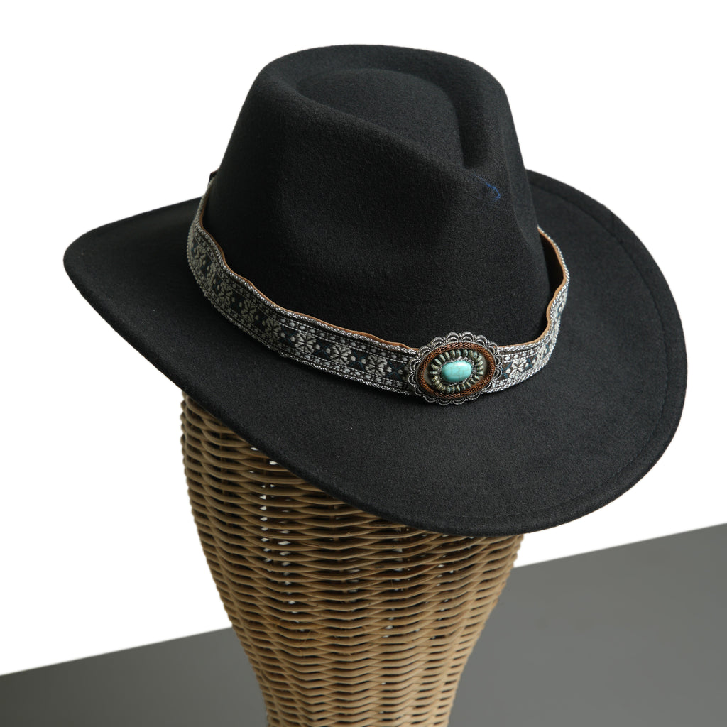 Buy Chokore Ethnic Tibetan Cowboy Hat (Black) Online in India | Chokore