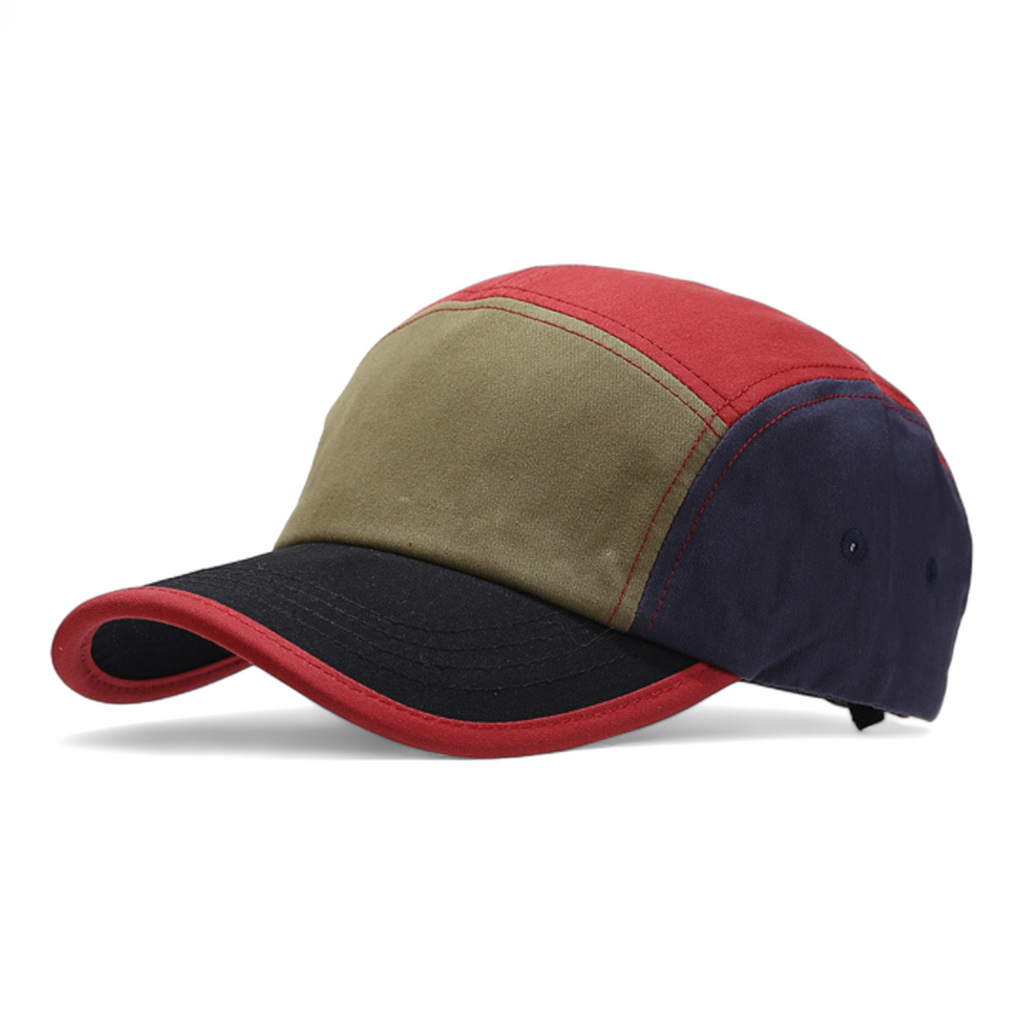 Buy Chokore Colorblock Retro Sports Cap (Black & Red) Online