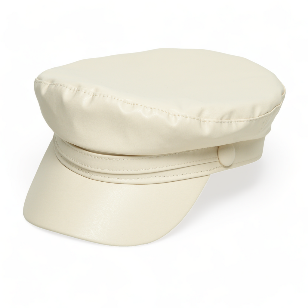 Buy Chokore Retro Leather Beret Cap (White) Online