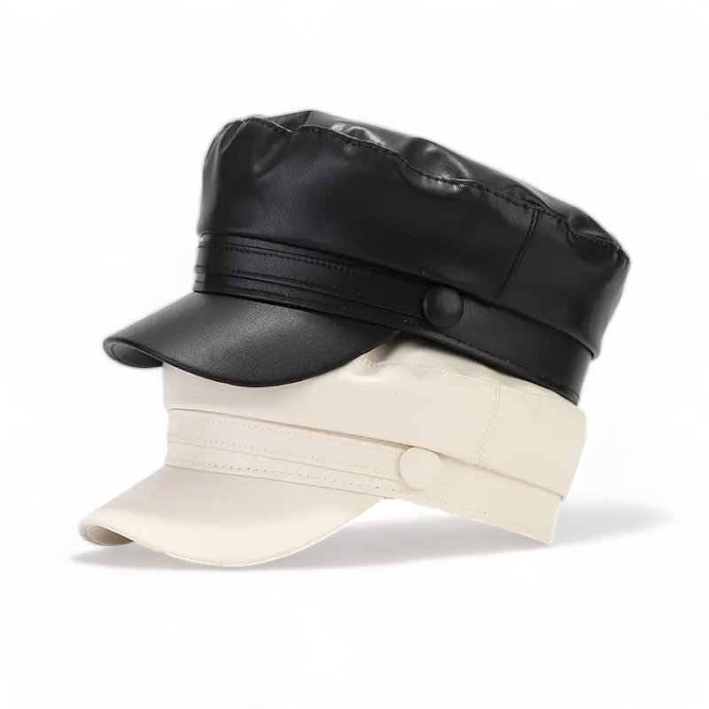 Buy Chokore Retro Leather Beret Cap (Black) Online