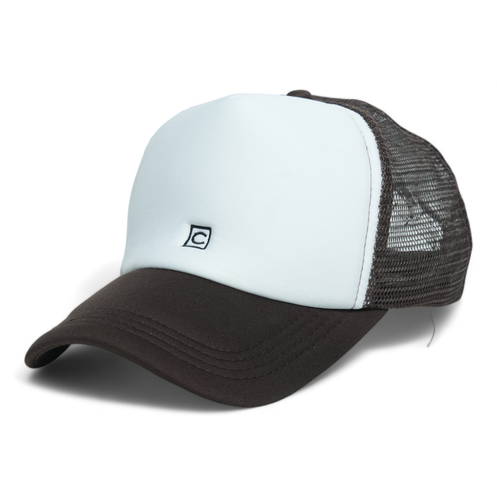 Chokore Mesh Baseball Cap with Soft Foam Front (Brown & White)