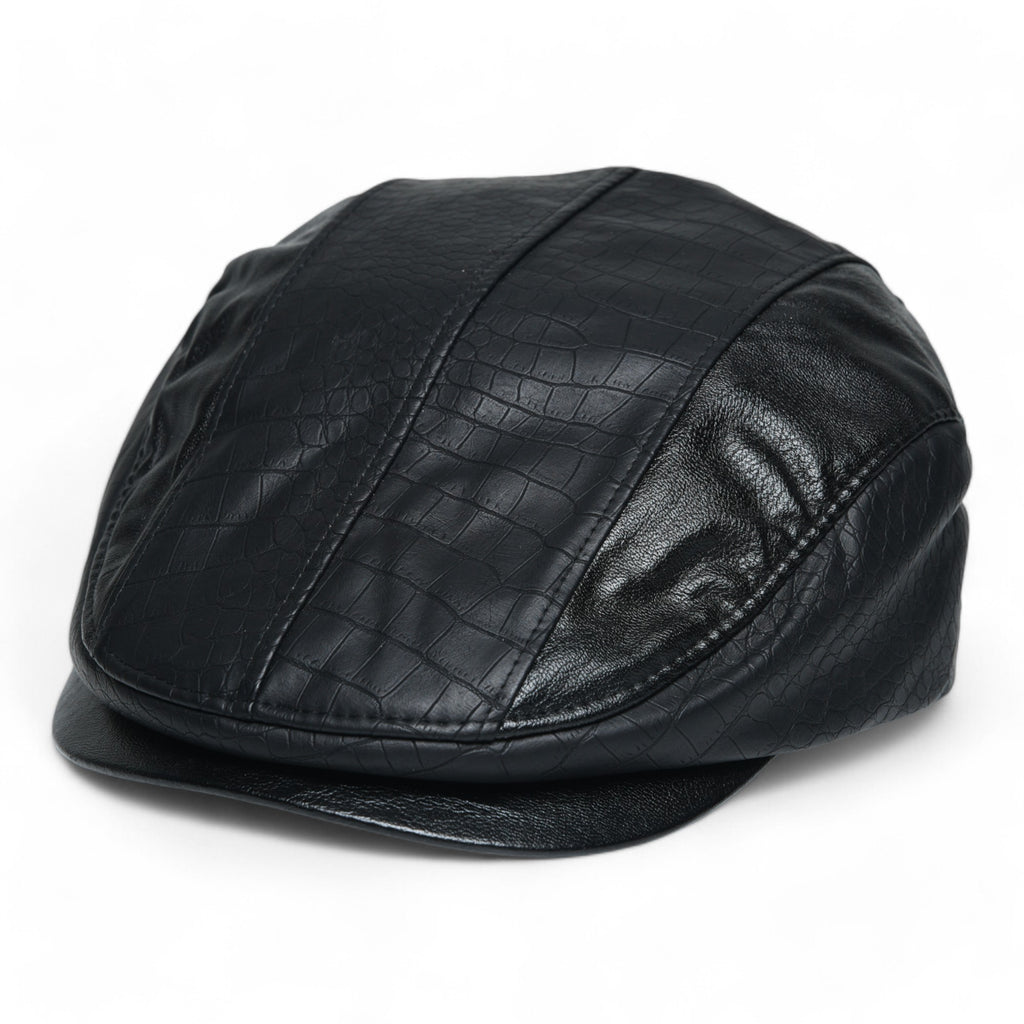 Chokore Classic Leather Huntsman Ivy Cap (Black)