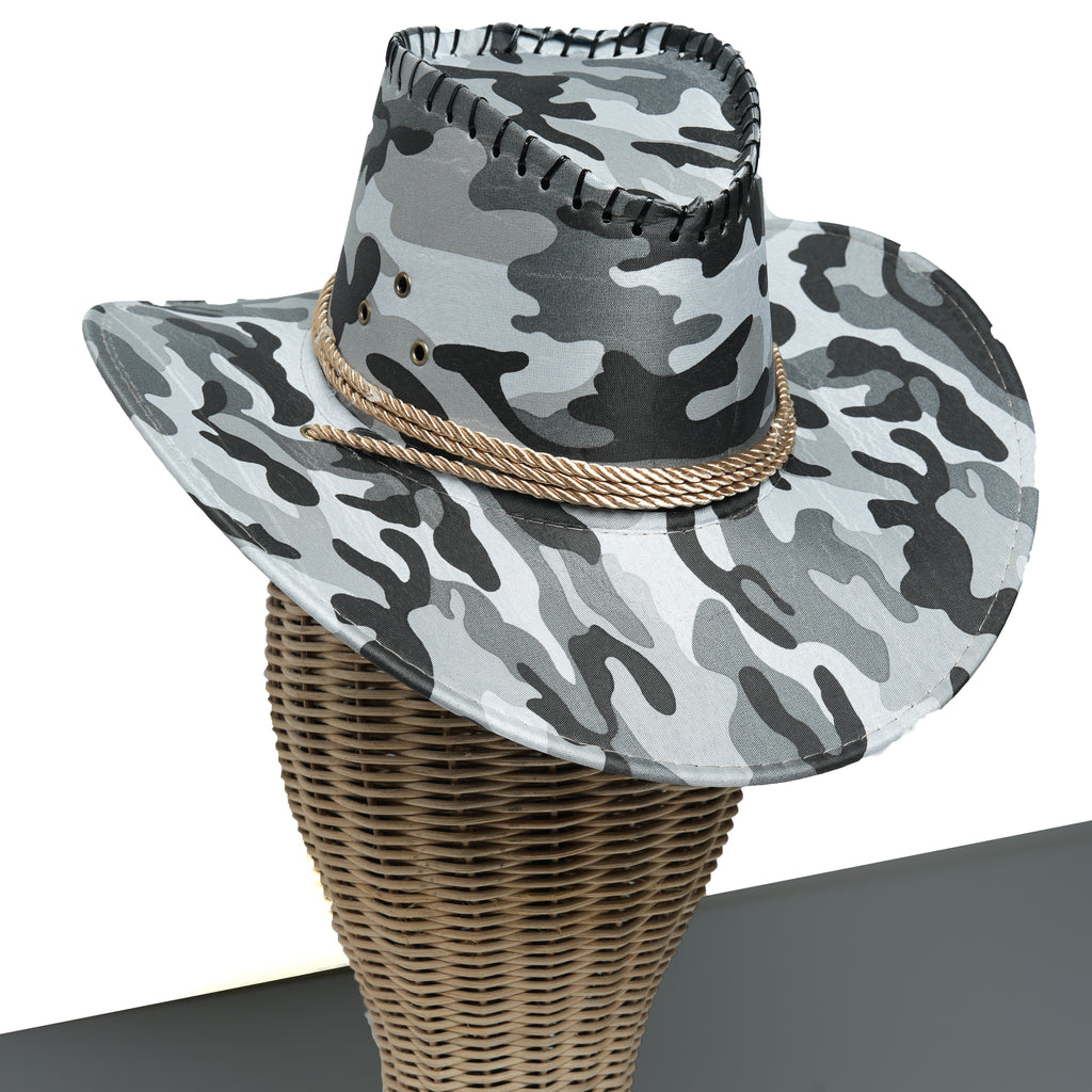 Chokore Camouflage Sunshade Cowboy Hat (Black & White)