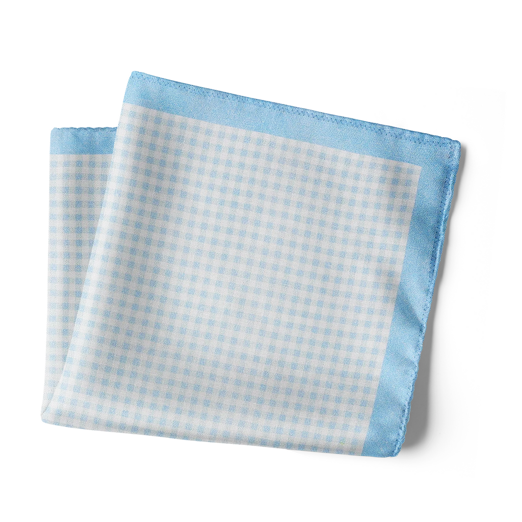 Buy Checkered Past (Blue) - Pocket Square Online in India | Chokore